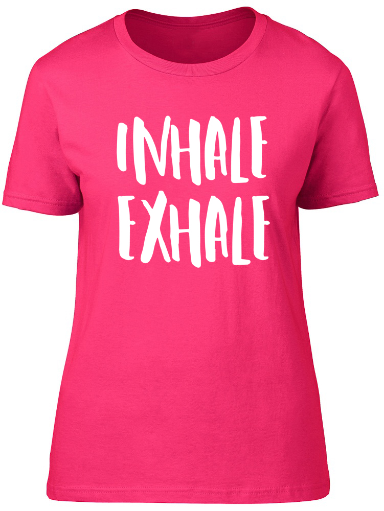 Inhale Exhale Yoga Exercise Relaxation Womens Ladies T Shirt Tee Ebay